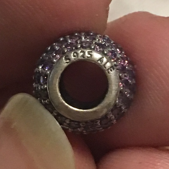 Pandora | Jewelry | Authentic Pandora Purple Cz Pave Bead | Poshmark